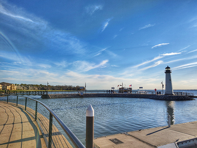 A postcard-perfect scene where Texas defies expectations. Who needs the coast when inland waters offer this maritime masterpiece?