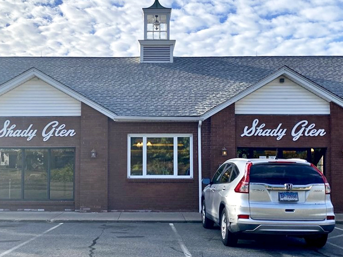 The charming cupola atop Shady Glen stands as a lighthouse for the hungry, guiding diners to a safe harbor of comfort food.