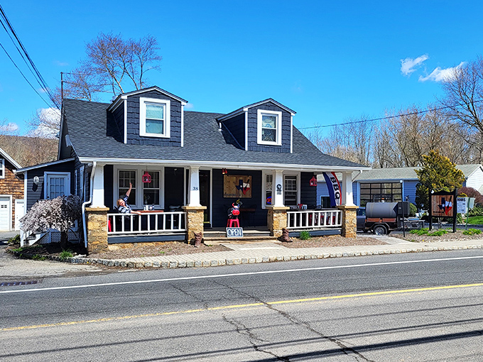 Seasonal decorations adorn this unassuming roadside gem, proving great barbecue doesn't need flashy surroundings&mdash;just patience, smoke, and know-how.