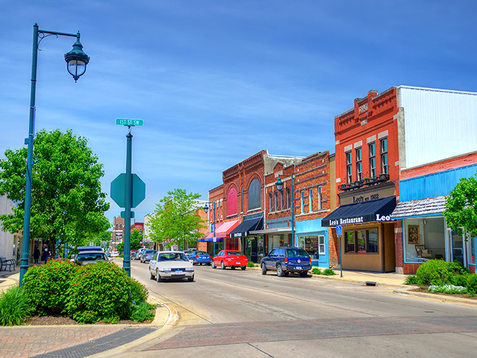 Downtown Oelwein stretches before you like a Norman Rockwell painting come to life, where every storefront tells a story.