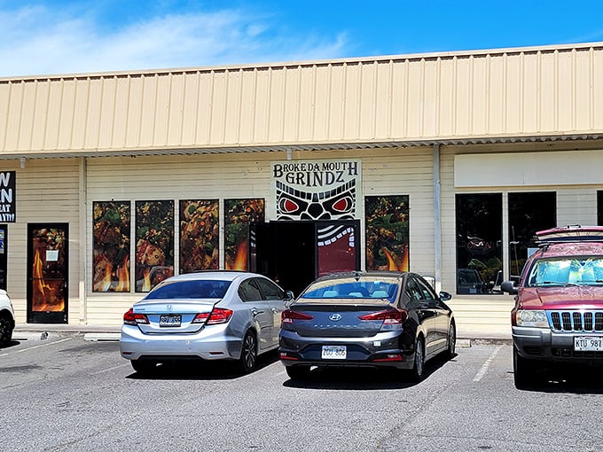Don't let the humble strip mall exterior fool you. Behind that cartoon mouth sign lies flavor that'll make your taste buds do the hula.