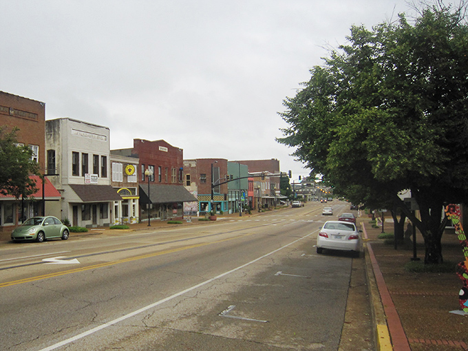 Downtown Tupelo's historic brick facades tell stories of resilience and renewal, where small-town charm meets progressive vision under Mississippi's generous skies.