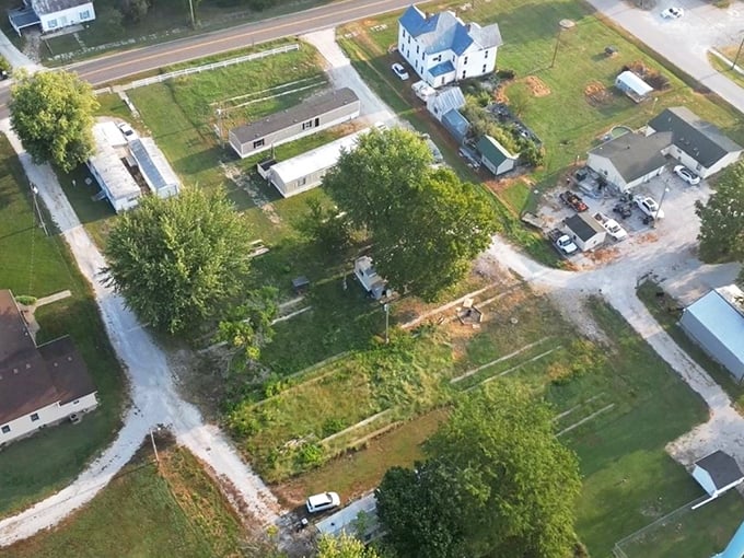 From above, Jamestown reveals itself like a living game board of rural Americana, where every property tells its own story.