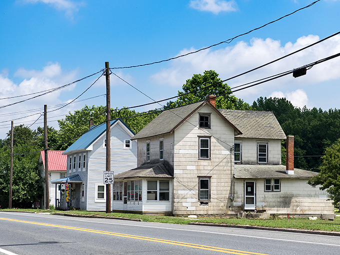 Classic Americana on display. These well-worn homes along Ellendale's main thoroughfare tell stories of generations past while offering affordable housing options for today's retirees.