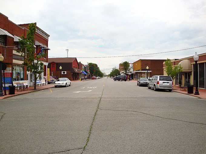 Wide streets and classic storefronts create Metropolis's timeless atmosphere, where the pace of life allows for actual living rather than just surviving.