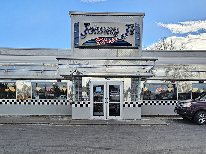 That classic checkered trim isn't trying to be retro&mdash;it's the real deal, folks. Johnny J's exterior screams authentic Americana.