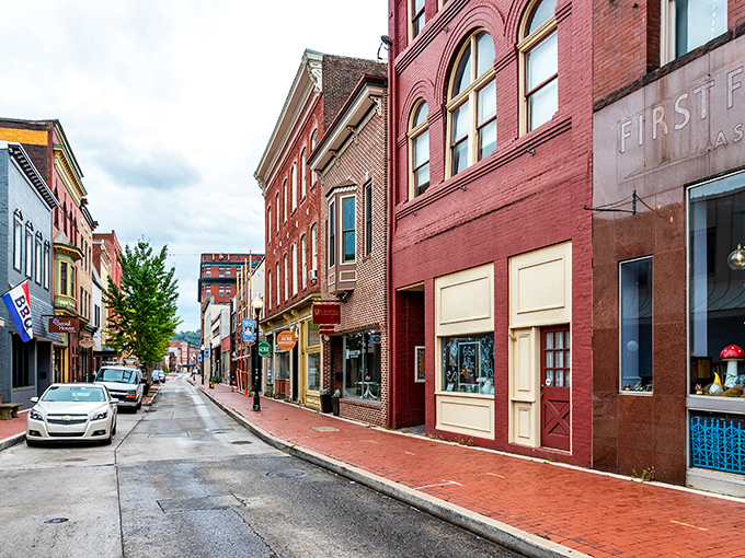 Cumberland's brick-paved pedestrian downtown feels like stepping into a movie set where rent prices are still stuck in the 1990s.