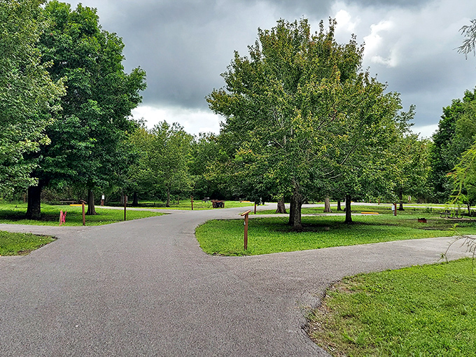 Winding paths through lush greenery invite you to slow down and breathe. Nature's version of a stress-relief pill, no prescription needed.