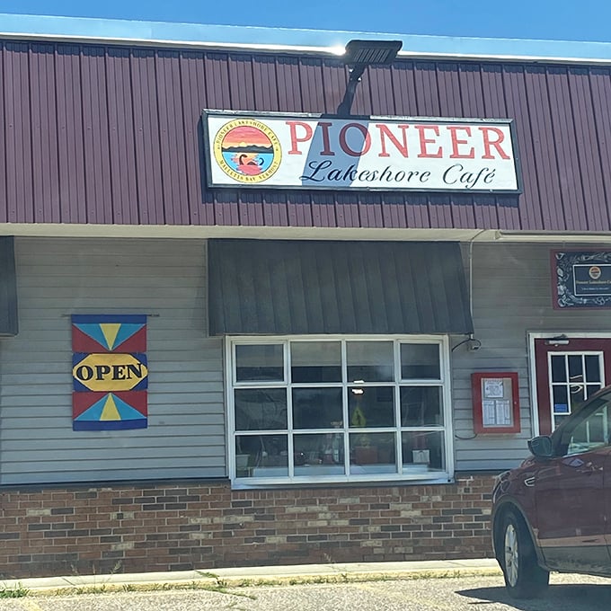 The unassuming burgundy exterior of Pioneer Lakeshore Caf&eacute; proves once again that culinary treasures often hide in plain sight. Vermont's version of "don't judge a book by its cover."