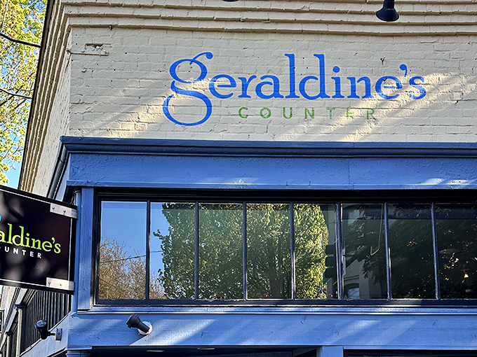The cheerful blue sign of Geraldine's Counter beckons from its Columbia City corner, promising comfort food that's worth crossing town for.
