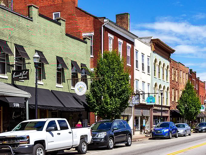 These colorful storefronts aren't just pretty facades&mdash;they're like the town's smile, complete with character lines and a few charming imperfections.