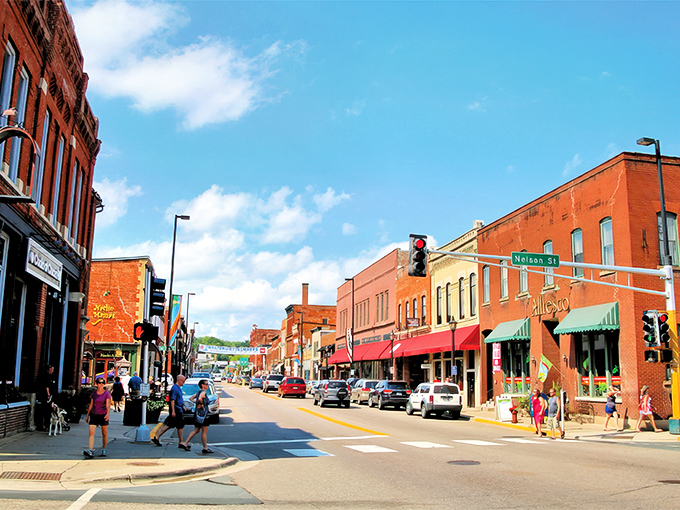 Stillwater's brick-lined Main Street feels like stepping into a Norman Rockwell painting where modern shoppers hunt for yesterday's treasures.