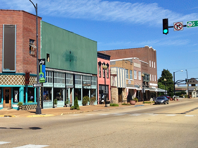 Downtown Tupelo's historic brick facades tell stories of resilience and renewal, where small-town charm meets progressive vision under Mississippi's generous skies.