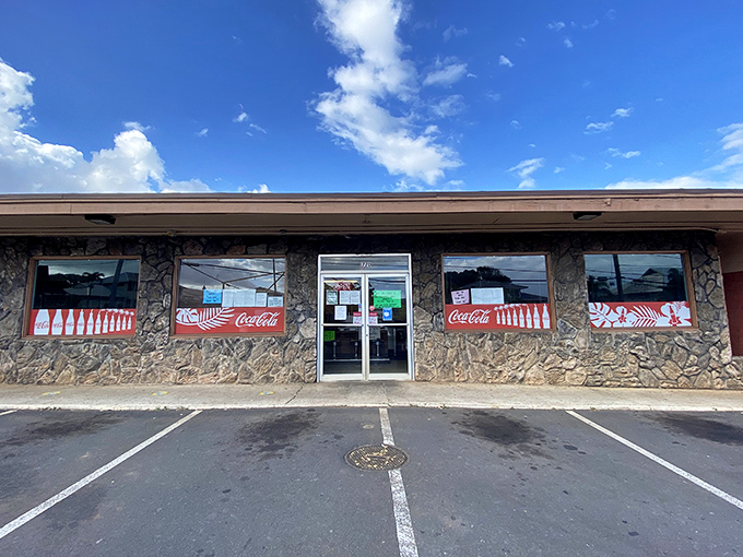 The unassuming stone facade of Tasty Crust might not scream "culinary destination," but locals know this humble exterior hides breakfast magic within.