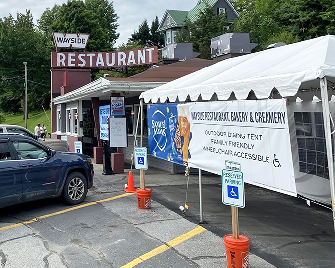 Pandemic-era innovation meets classic charm with the Wayside's outdoor dining tent. Even a global crisis couldn't stop this Vermont institution from serving up happiness.