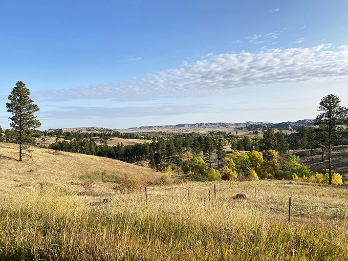 Fall paints Chadron's landscape with golden touches that would make King Midas jealous. Those rolling hills hide Nebraska's best-kept scenic secret.