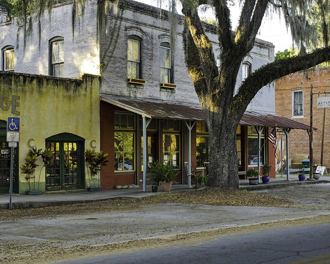 Historic storefronts along Cholokka Boulevard stand like sentinels of a bygone era, their weathered facades telling stories that Disney's Imagineers could only dream of recreating.