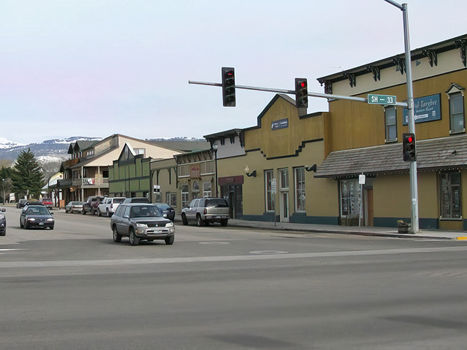 Main Street Driggs offers that perfect small-town vibe where traffic jams involve waiting for locals to finish their conversations.