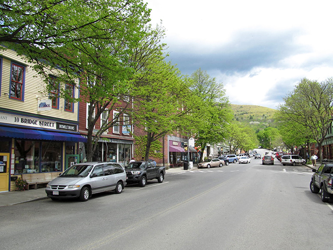 Bridge Street welcomes you with classic New England charm – where even the trees seem to stand a little taller and prouder against those rolling hills.