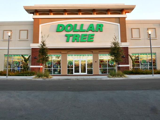 The green glow of Dollar Tree's signage beckons like a budget-friendly lighthouse guiding shoppers through the stormy seas of inflation.