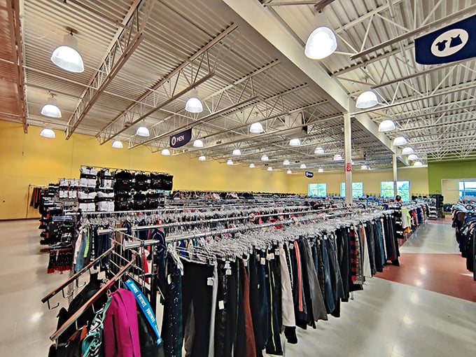 Rack after rack of clothing stretches toward the horizon like a fashionista's dream. This isn't just shopping&mdash;it's a treasure hunt with style dividends.