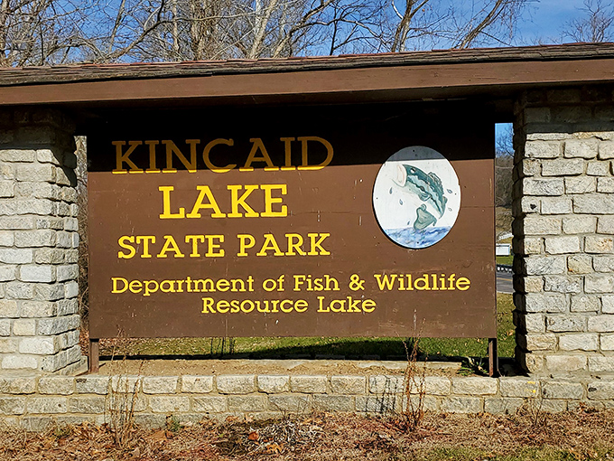 The welcoming entrance sign announces you've arrived at one of Kentucky's best-kept secrets for outdoor adventure.