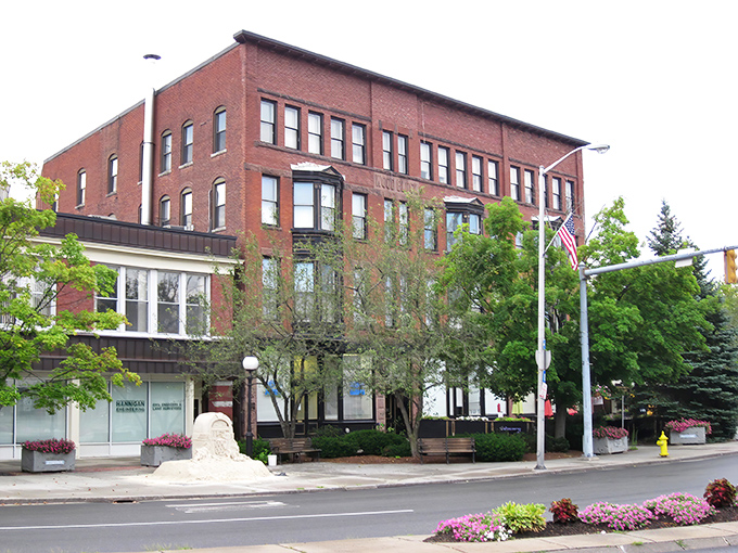 Downtown Leominster's historic brick buildings stand as proud sentinels of the past, their weathered facades telling stories of the city's industrial heyday.