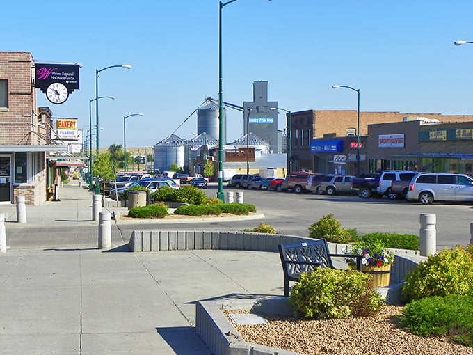 Downtown Winner's wide streets and angled parking speak to a pace of life where nobody's in a hurry and conversations matter more than commutes.