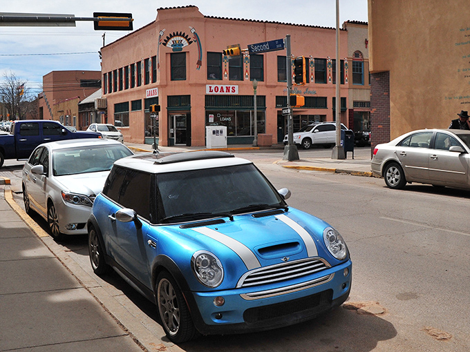 Downtown Gallup's adobe-hued buildings stand as a testament to the Southwest's architectural charm, where history meets small-town affordability.