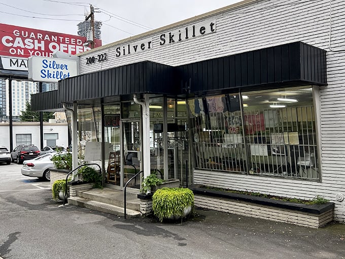 The unassuming exterior of Silver Skillet belies the culinary treasures within. Like all great diners, it promises more with flavor than flash.