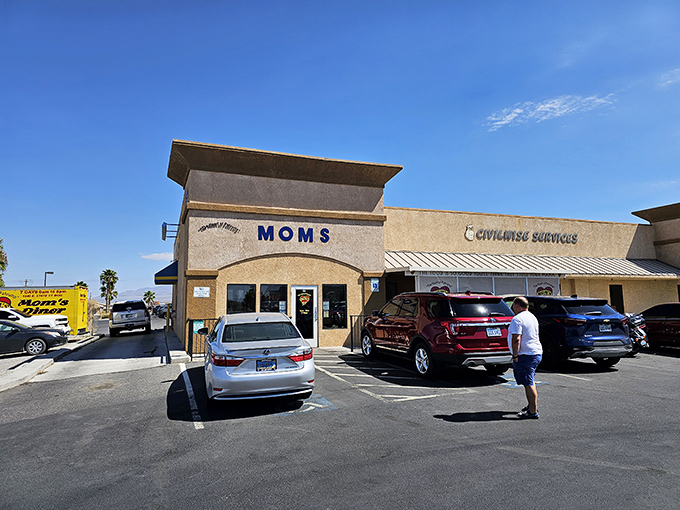 Blue skies and blue signage create the perfect backdrop for what might be Nevada's most important culinary pilgrimage site.
