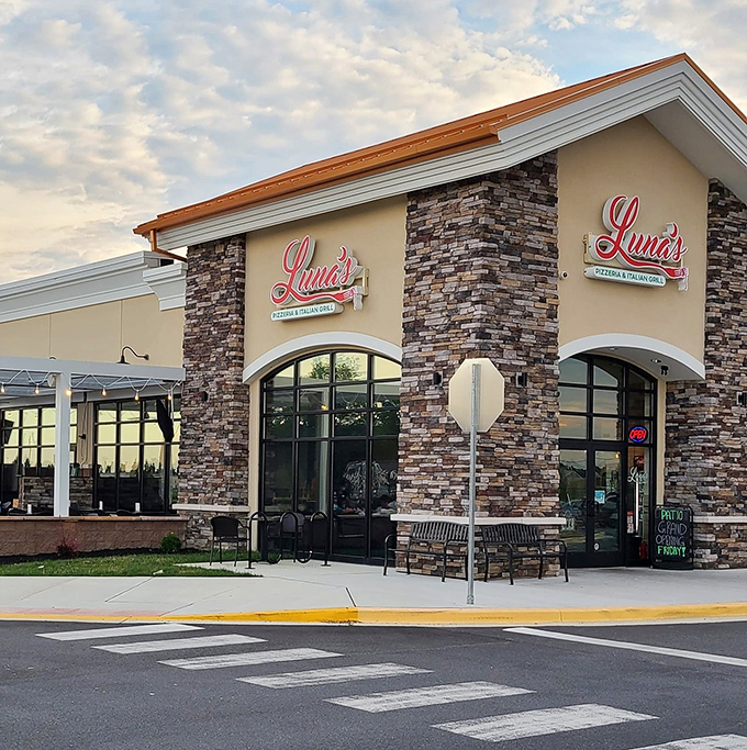Bathed in golden evening light, Luna's welcoming storefront looks like the establishing shot of every great food memory you're about to make.