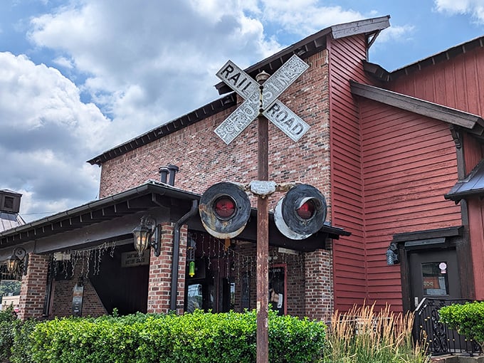 Not just a restaurant but a destination&mdash;complete with railroad crossing d&eacute;cor that signals you're about to be transported to a different culinary dimension.