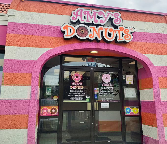 The striped exterior of Amy's Donuts looks like Willy Wonka designed a beach house. You can't miss this colorful beacon of sweetness on Columbus's landscape.