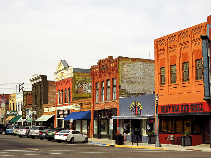 The Mint Bar and Grill stands proudly on a corner that's seen more stories unfold than a Netflix series marathon. Classic Montana with a side of charm.
