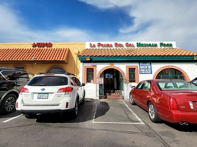 The unassuming exterior of La Fonda Del Sol might fool you, but locals know this Scottsdale strip mall hides Mexican food treasures worth discovering.