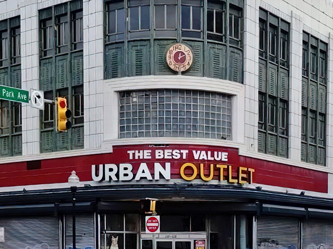 That vintage clock above the entrance isn't just telling time&mdash;it's counting down the minutes until your next amazing discovery inside.
