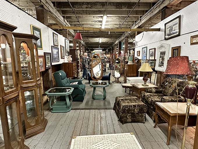 Step into a time machine where every aisle offers a new decade to explore. That teal armchair is practically begging to hear your life story.