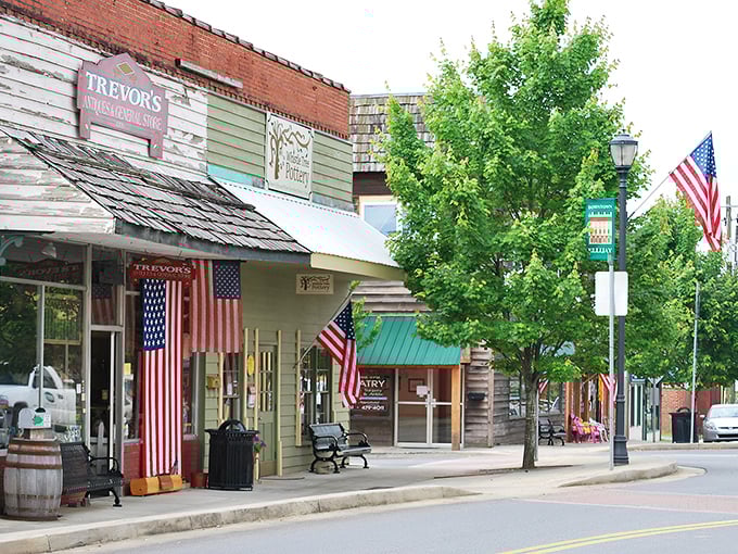 Downtown Ellijay wears its Americana pride like a perfectly worn-in baseball cap&mdash;comfortable, authentic, and impossibly charming.