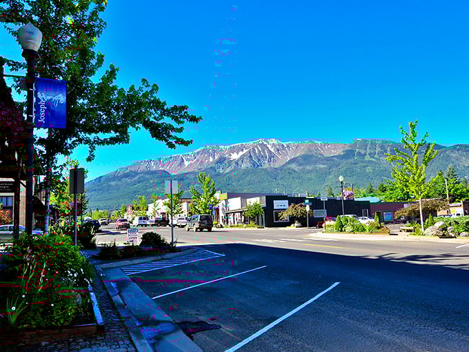 Downtown Joseph offers the ultimate backdrop for your morning coffee &ndash; snow-capped Wallowa Mountains that make even the most ordinary Tuesday feel like a National Geographic moment.