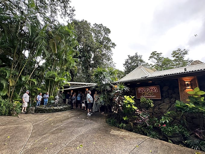 The entrance to paradise doesn't require pearly gates&mdash;just stone walls, tropical foliage, and the promise of unforgettable flavors ahead.