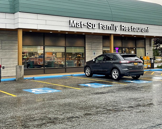 A modern storefront with classic diner soul &ndash; Mat-Su Family Restaurant stands ready to welcome travelers and locals alike into its comfort food sanctuary.
