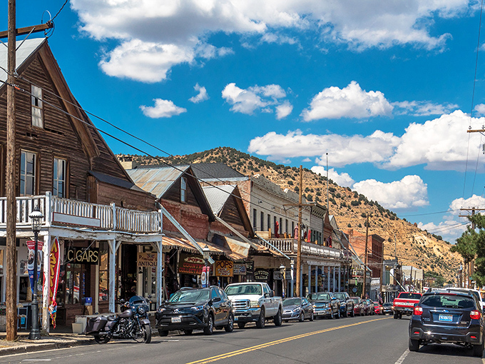 Main Street stretches toward the mountains like a timeline, where modern cars park alongside buildings that have stood since Ulysses S. Grant was president.