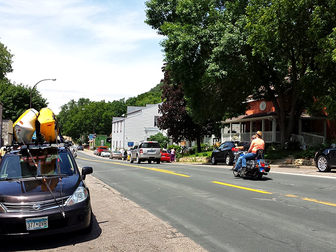 Main Street Stockholm: where traffic jams mean three cars and a motorcycle. Small-town charm with big personality nestled between bluffs and the mighty Mississippi.