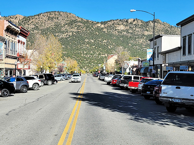 Main Street Buena Vista, where the mountains stand guard over charming storefronts like proud parents at a school play. Small-town America at its picture-perfect best.
