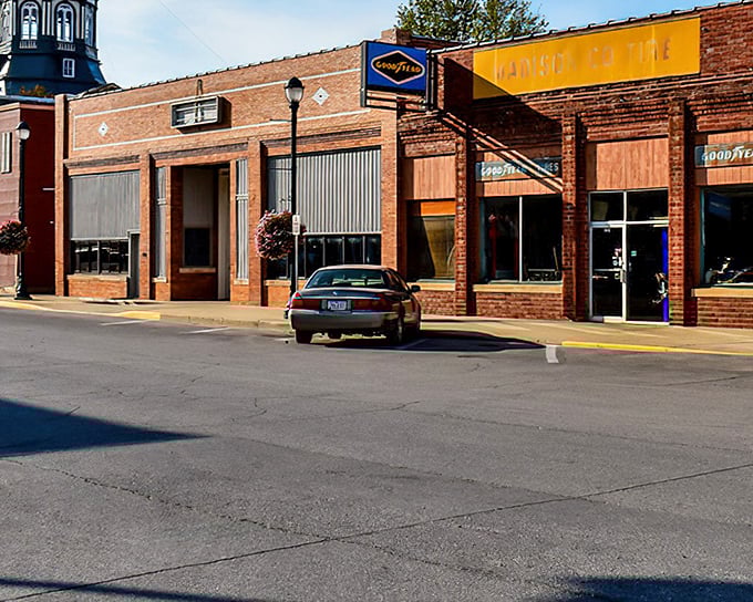 Classic brick storefronts line the streets like scenes from a Norman Rockwell painting come alive.