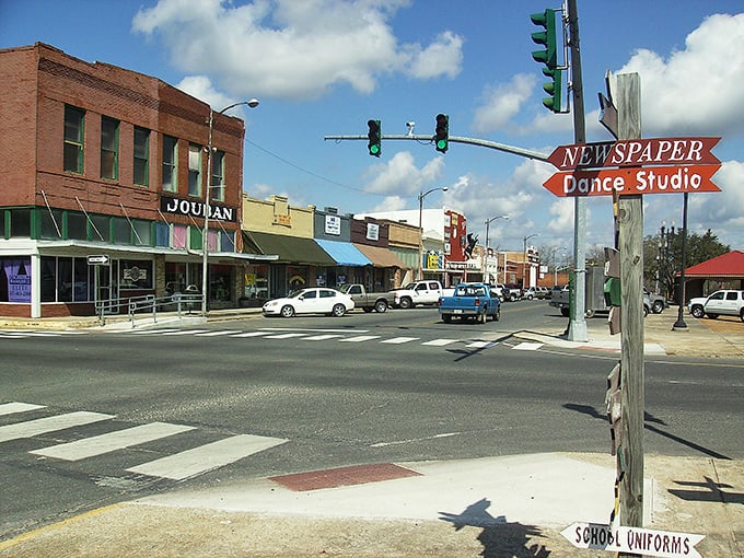 Downtown DeRidder captures small-town America at its finest, where vintage storefronts and unhurried traffic remind you that some places still value conversation over commuting.