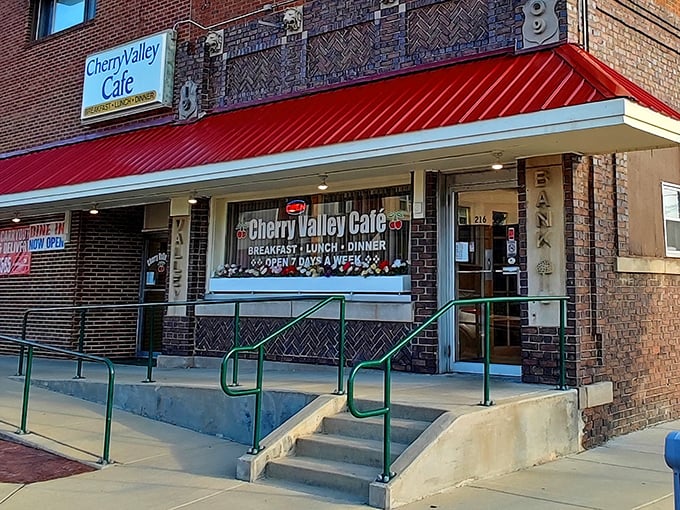 Step closer to breakfast nirvana &ndash; the green railings might as well be velvet ropes guarding the entrance to flavor country.