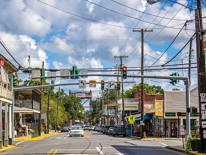Main Street magic where time slows down just enough to let you appreciate the architecture, the sunshine, and the possibility of spontaneous zydeco.