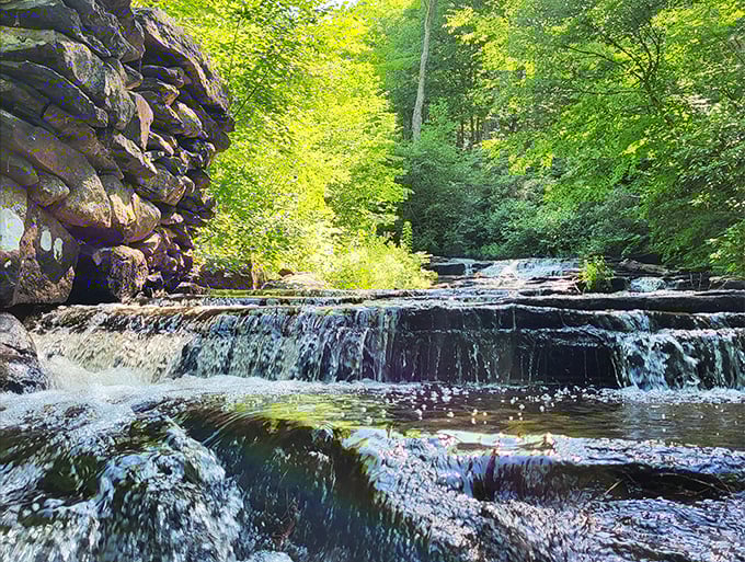 Nature's own staircase. The cascading waterfalls at Moore State Park create a mesmerizing soundtrack that makes your smartphone playlist seem utterly unnecessary.